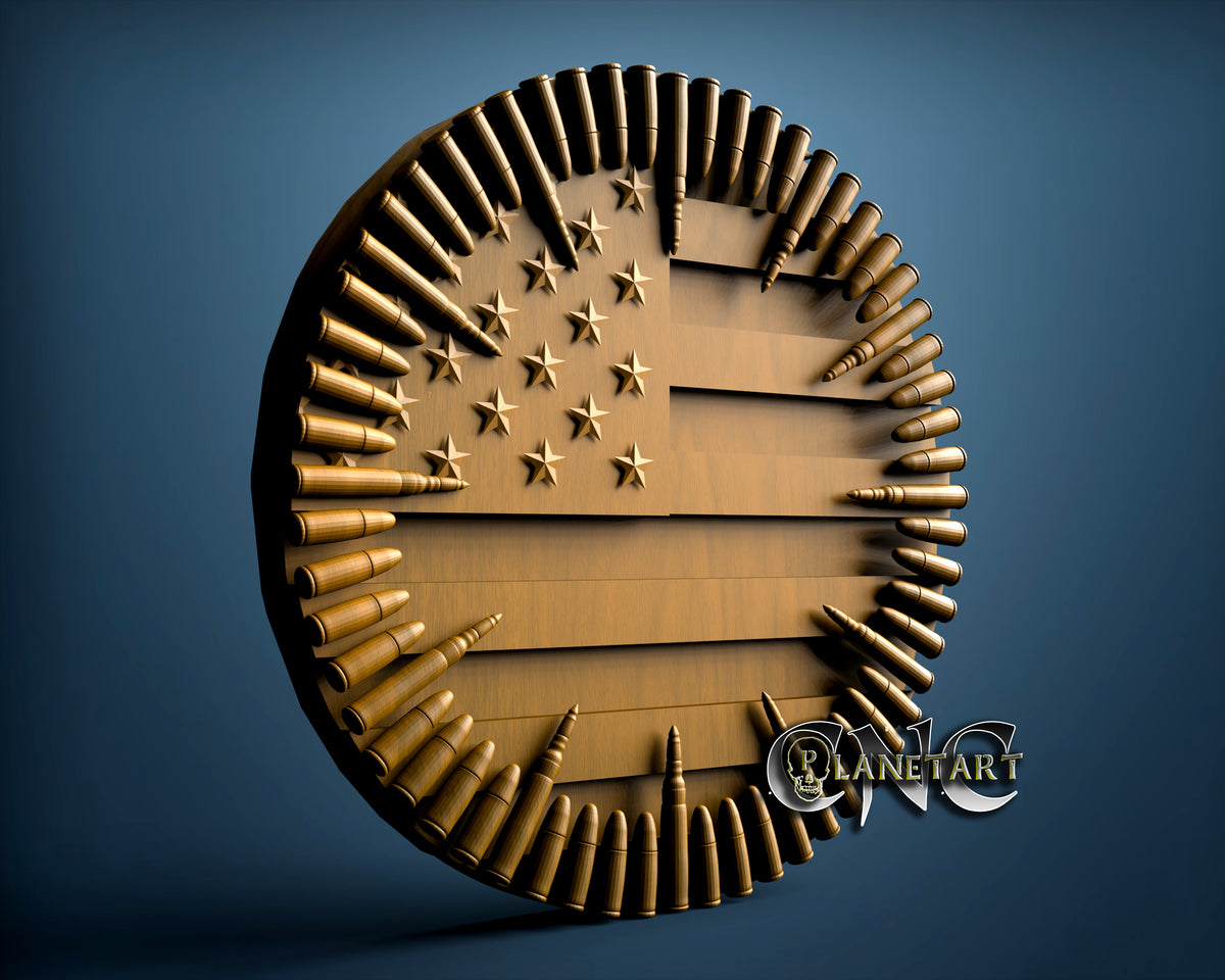 Bullet Flag, 3D STL Model 10010 – Cnc Planet Art