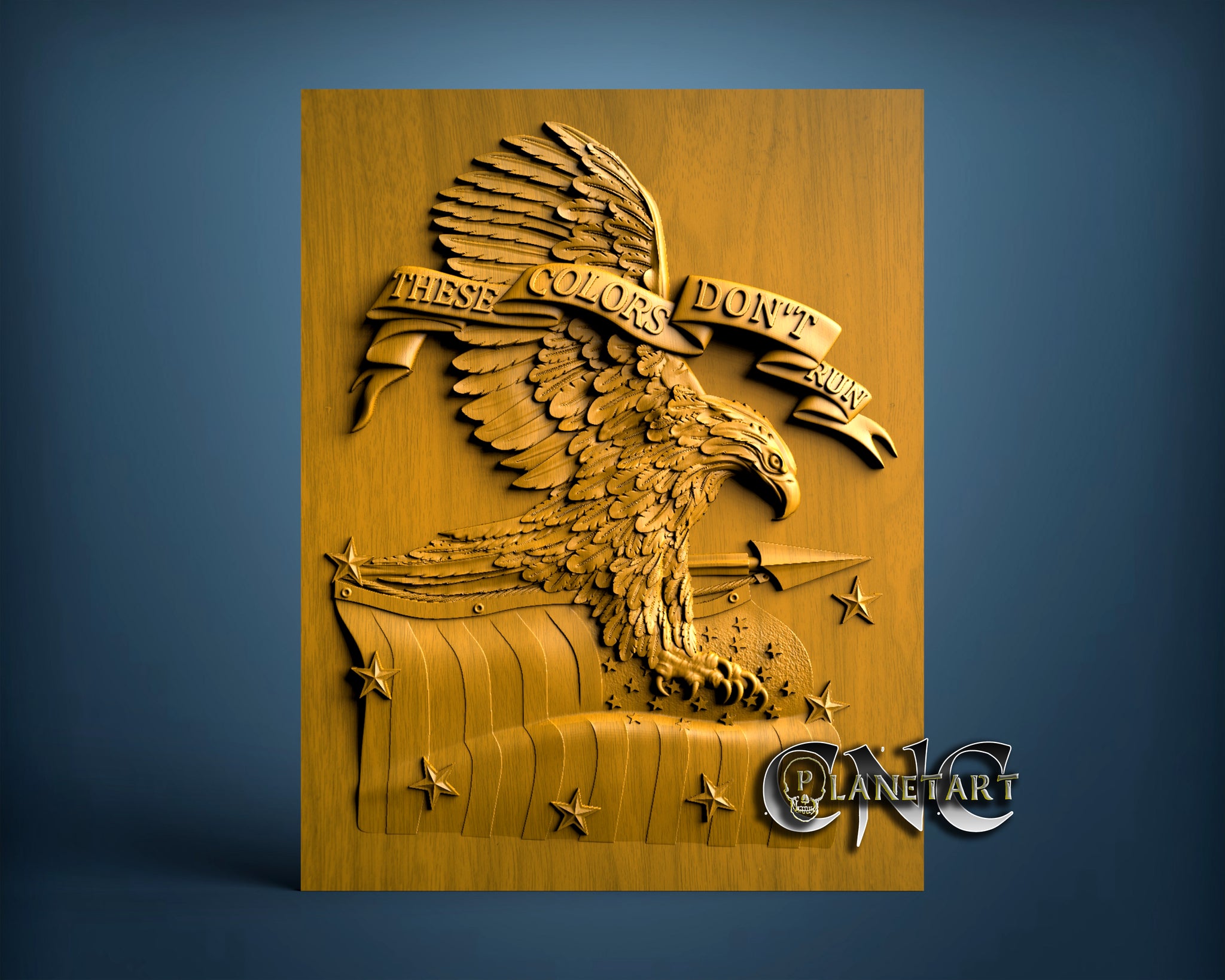 USA Eagle Flag, 3D STL Model 10018 v2 – Cnc Planet Art
