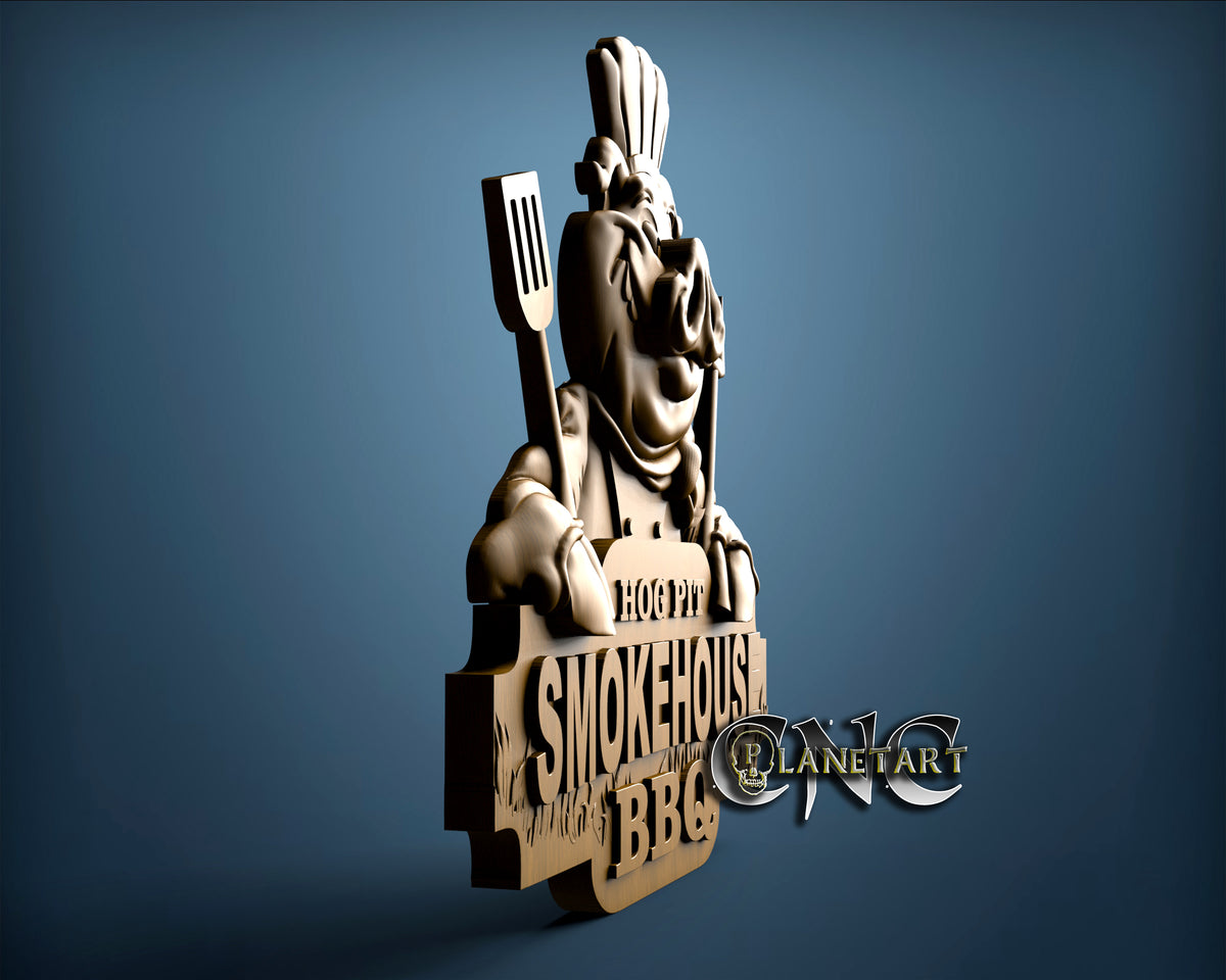 Barbecue Sign, 3D STL Model 10359 – Cnc Planet Art