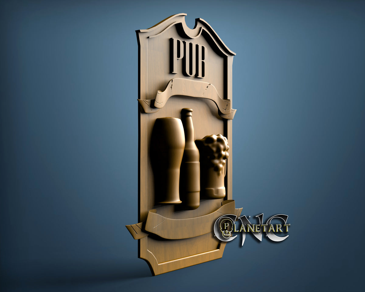 Pub Sign Table, 3D STL Model 10387 – Cnc Planet Art