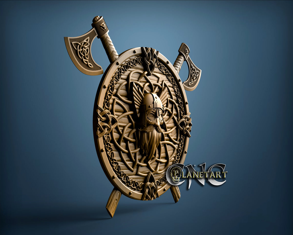 Viking Shield, 3D STL Model 11227 – Cnc Planet Art