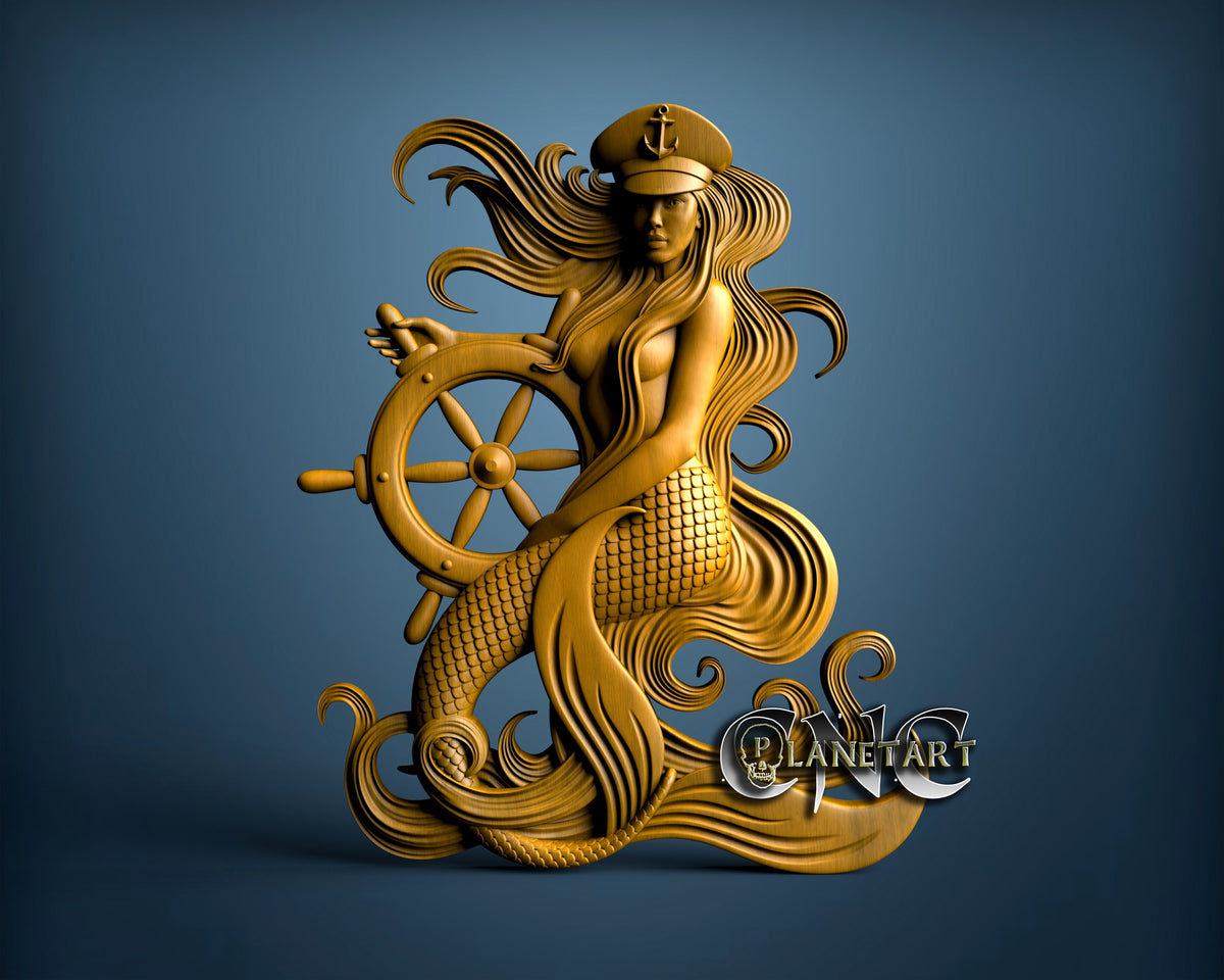 Mermaid, 3D STL Model 11322 – Cnc Planet Art