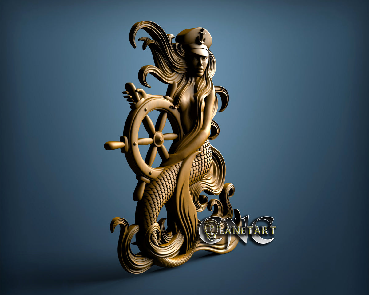 Mermaid, 3D STL Model 11322 – Cnc Planet Art