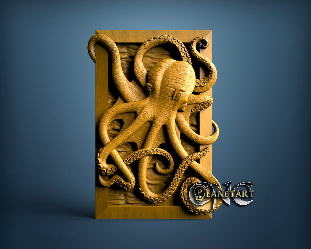 Octopus, 3D STL Model 11348 – Cnc Planet Art