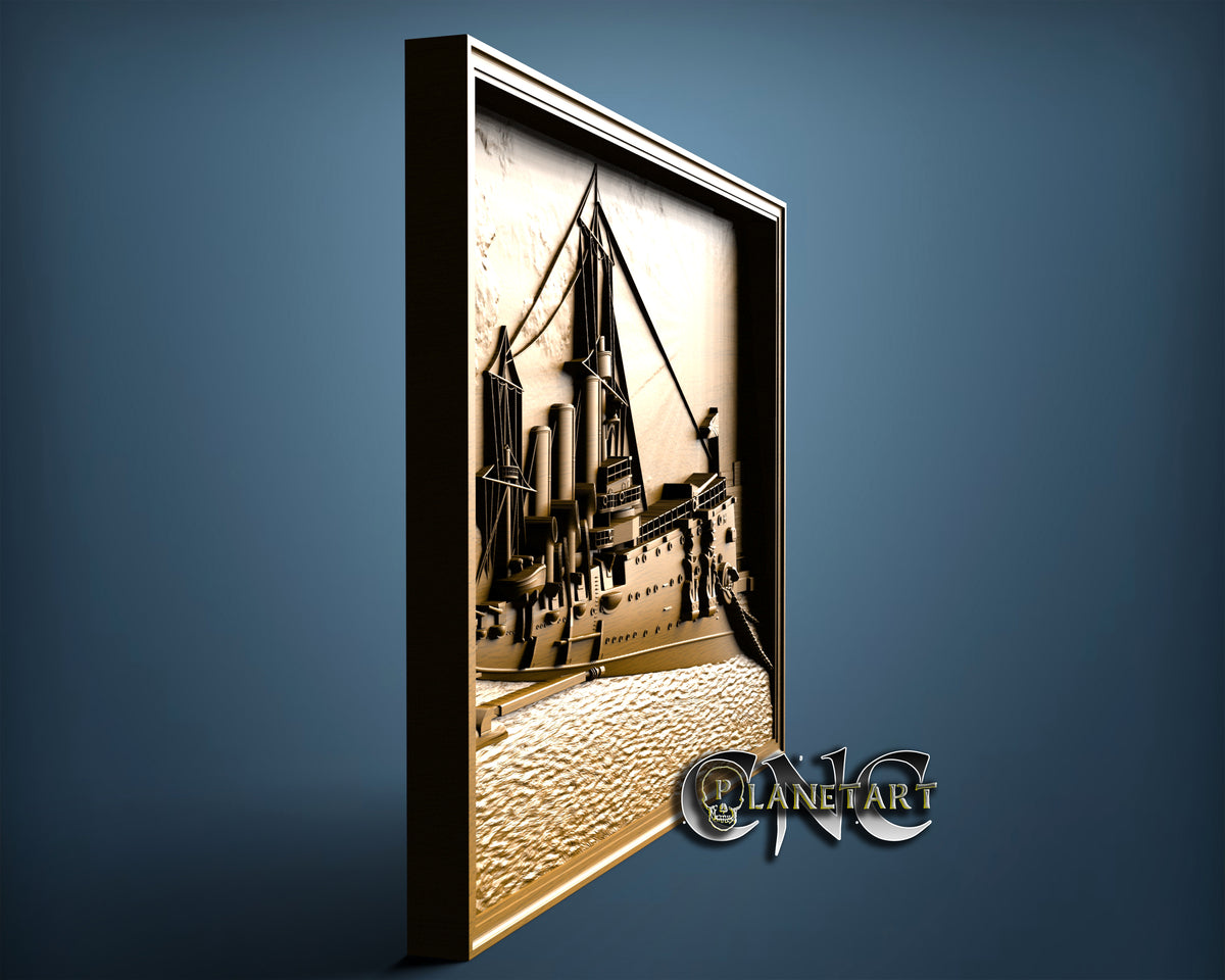 Navy ships Flag, 3D STL Model 2849 – Cnc Planet Art