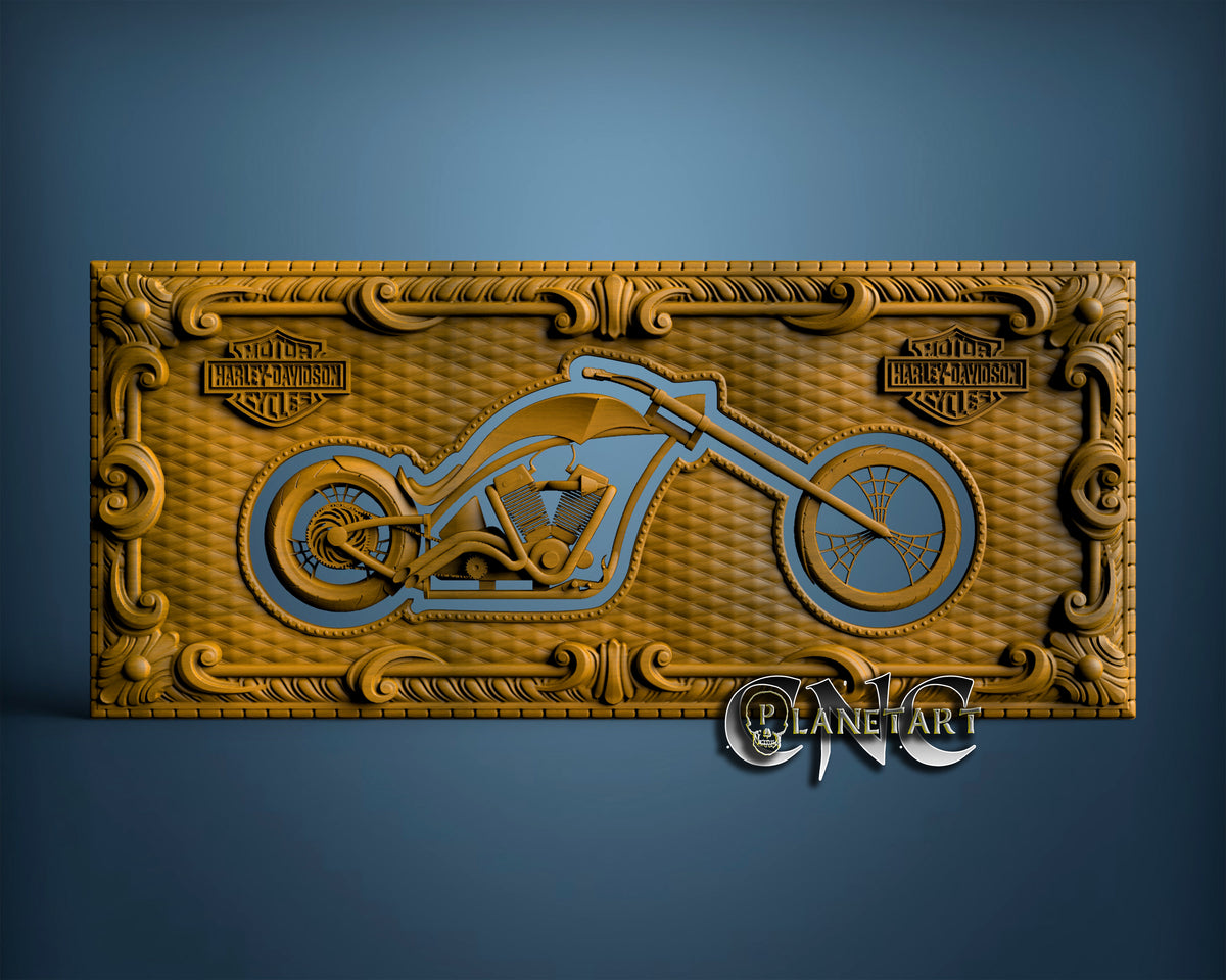 Harley Davidson Motors, 3D STL Model 6104 – Cnc Planet Art