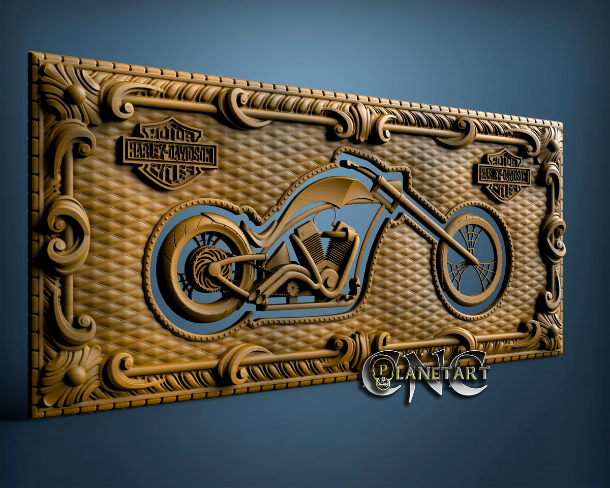 Harley Davidson Motors, 3D STL Model 6104 – Cnc Planet Art