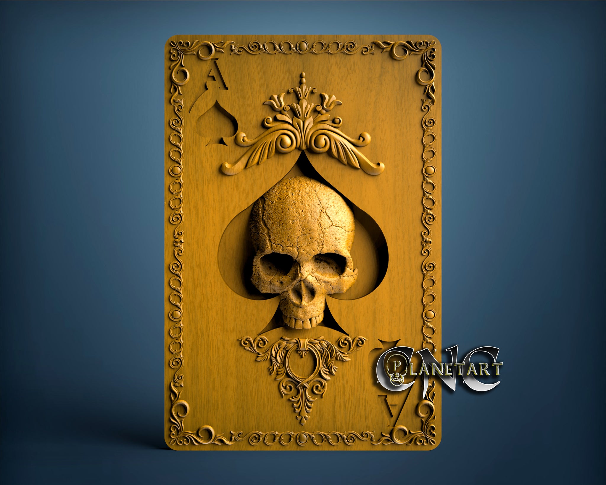 Ace of Spades, 3D STL Model 7012 – Cnc Planet Art