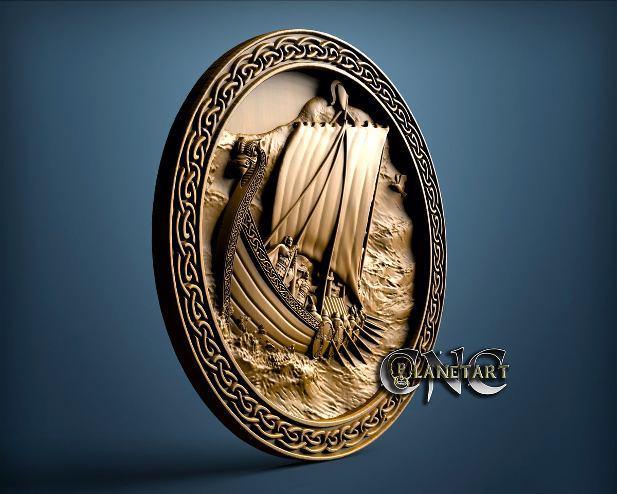 Viking ship, 3D STL Model 7020 – Cnc Planet Art