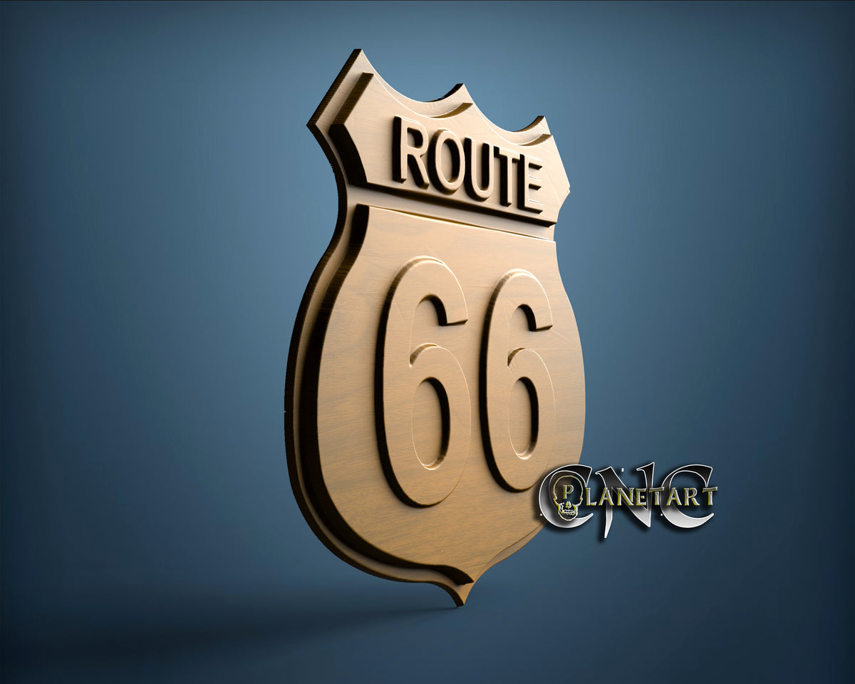Route 66, 3D STL Model 9910 – Cnc Planet Art