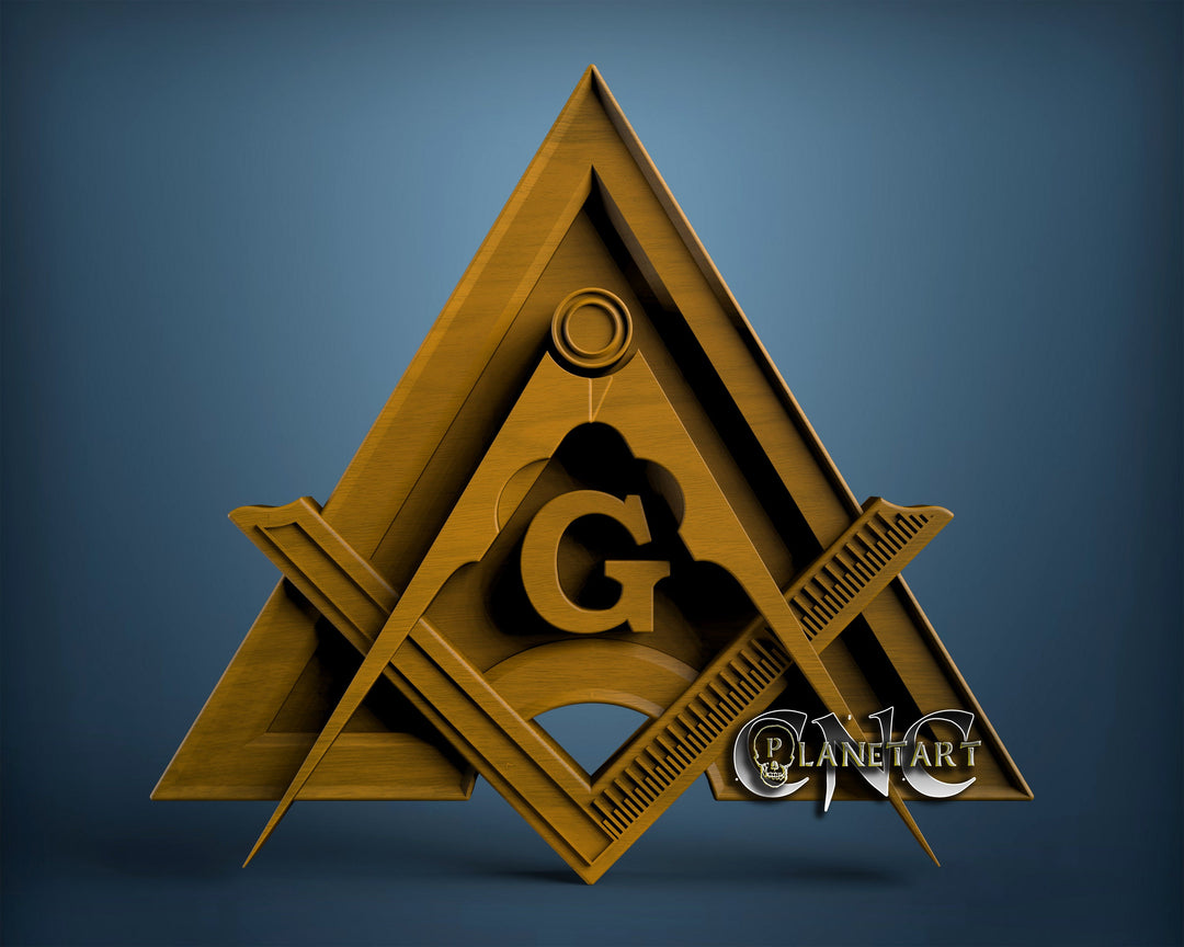 Masonic Hall Symbol, 3D STL Model 6370 – Cnc Planet Art