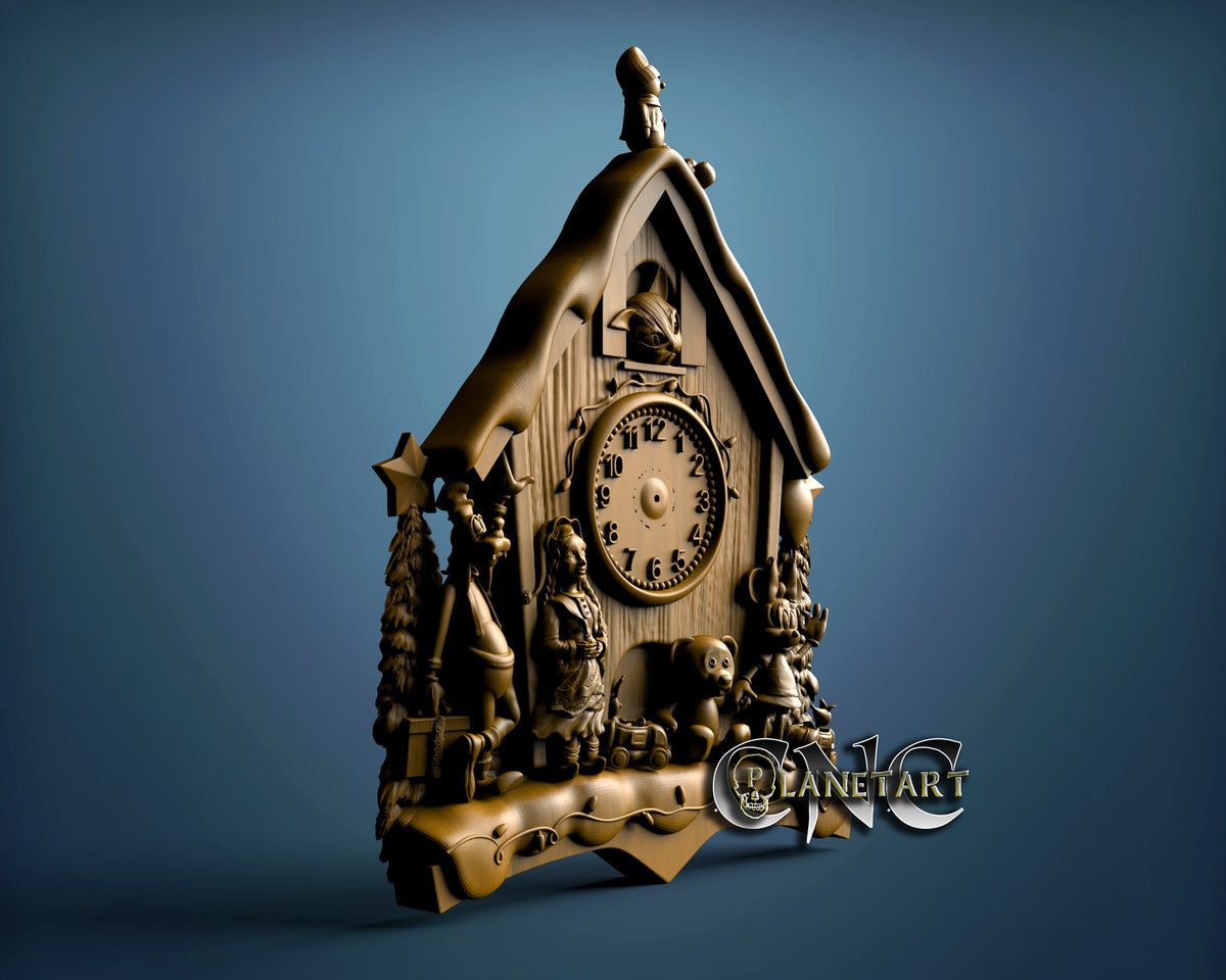 Christmas Clock, 3D STL Model 10121 – Cnc Planet Art
