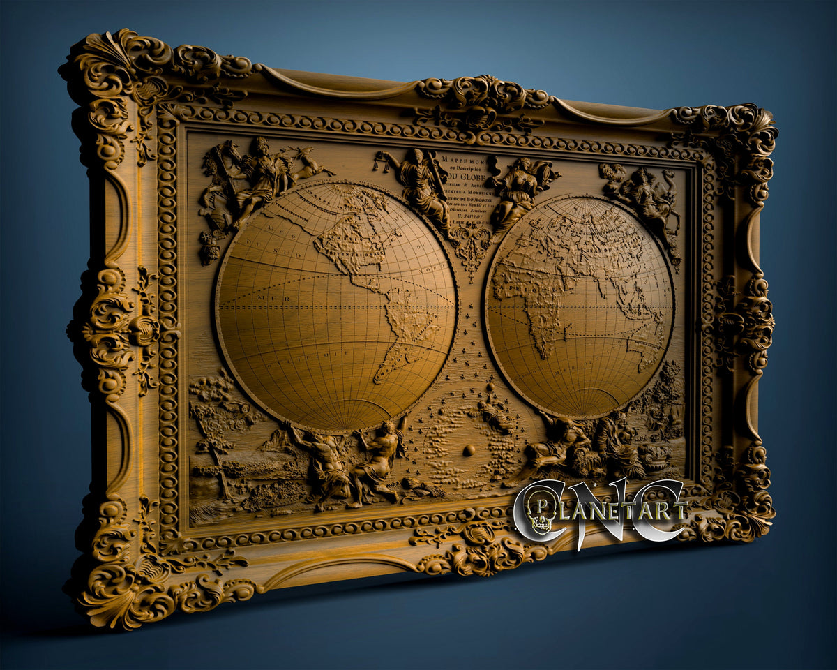 The World Map, 3D STL Model 6616 – Cnc Planet Art
