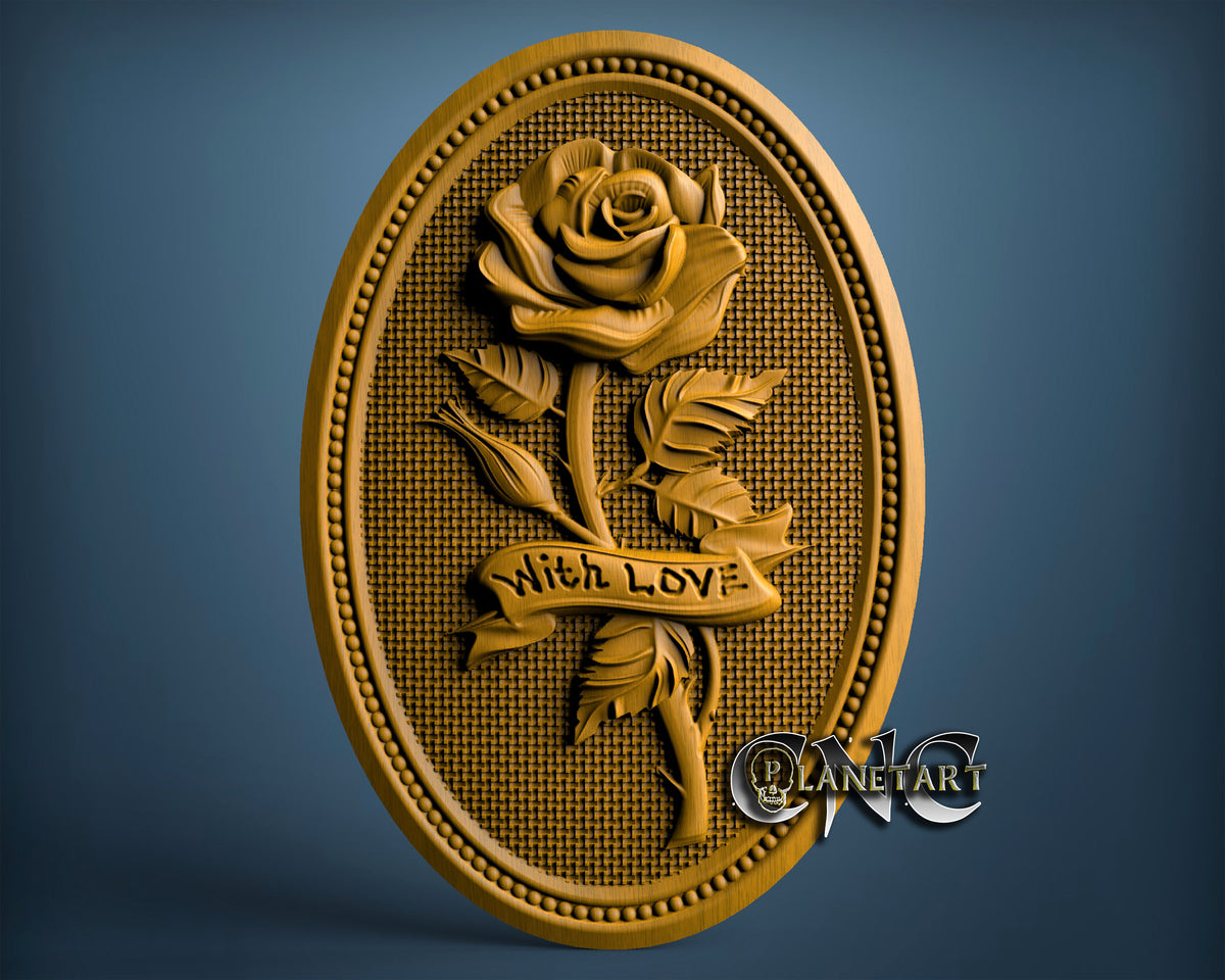 Rose, 3D STL Model 2544 – Cnc Planet Art