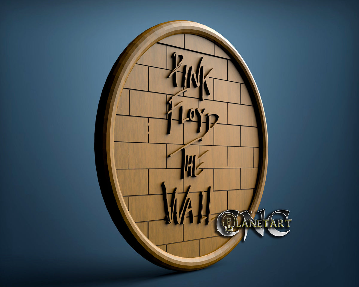 Pink Floyd The Wall, 3D STL Model 2036 – Cnc Planet Art