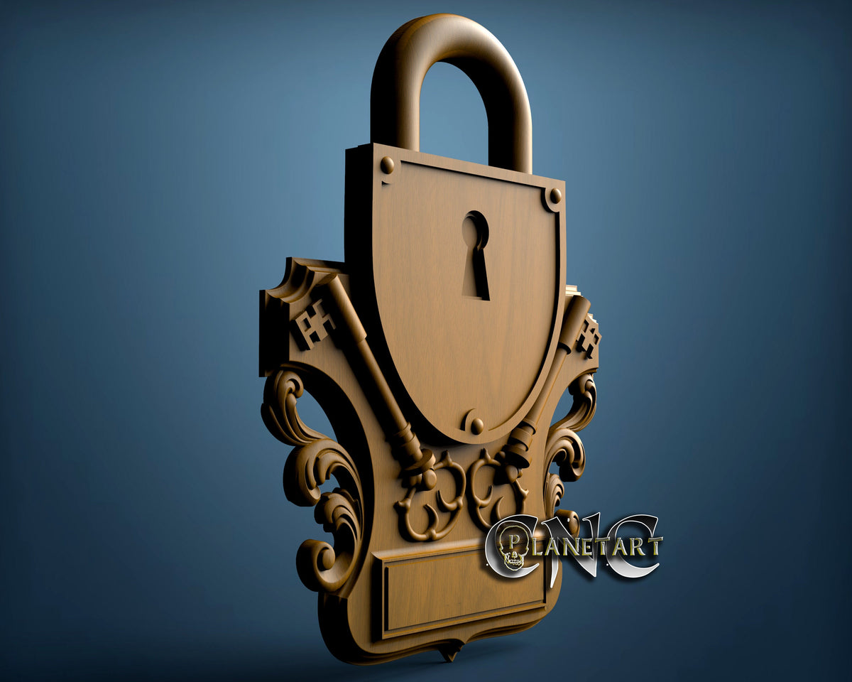 Lock and Keys, 3D STL Model 2040 – Cnc Planet Art