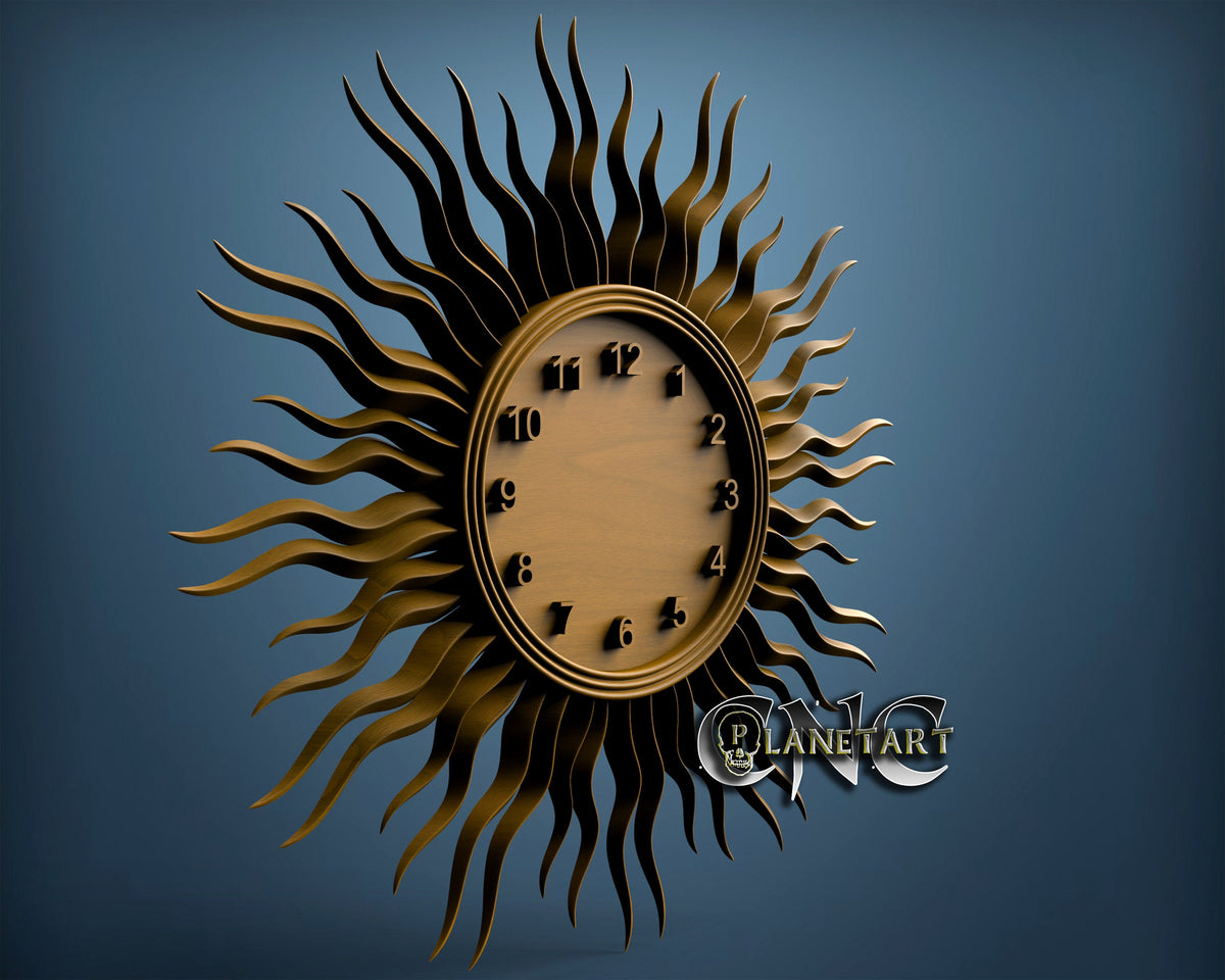 Sun Clock, 3D STL Model 1291 – Cnc Planet Art