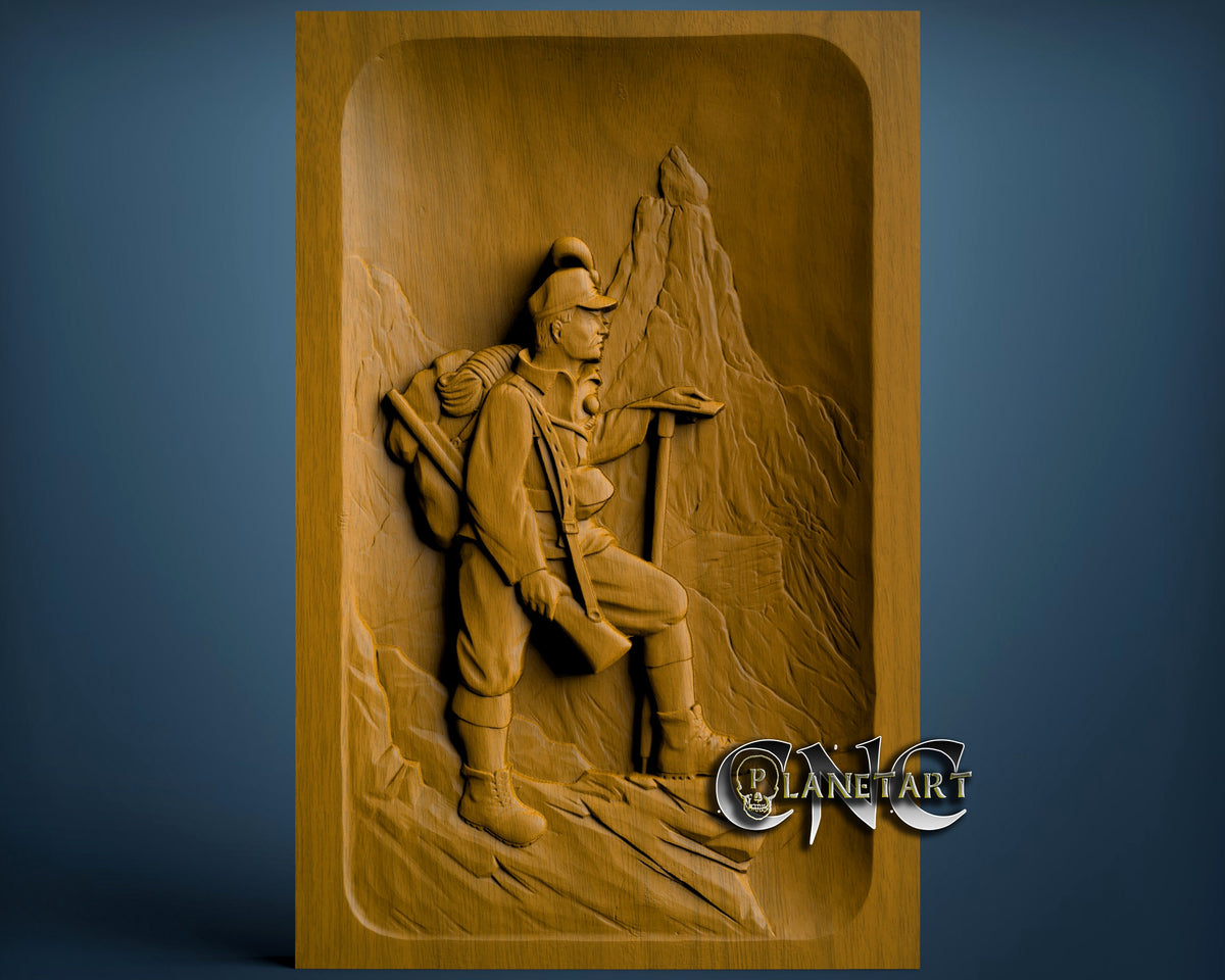 Climbing Mountain Man, 3D STL Model 2094 – Cnc Planet Art