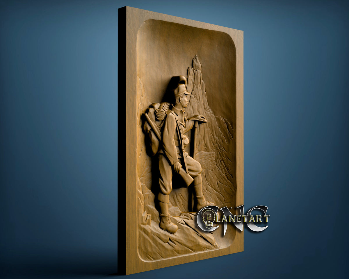 Climbing Mountain Man, 3D STL Model 2094 – Cnc Planet Art