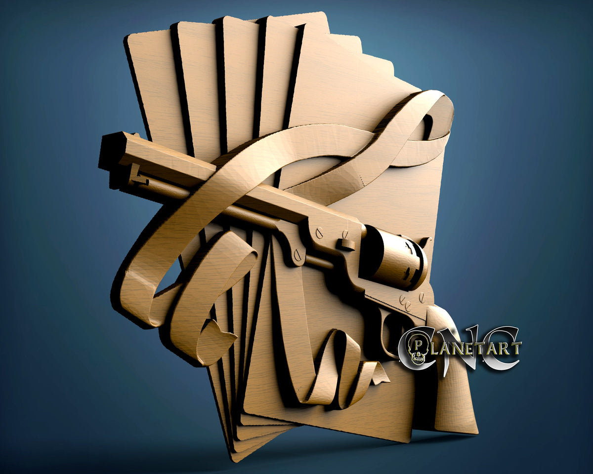 Dead Mans Hand, 3D STL Model 10108 – Cnc Planet Art