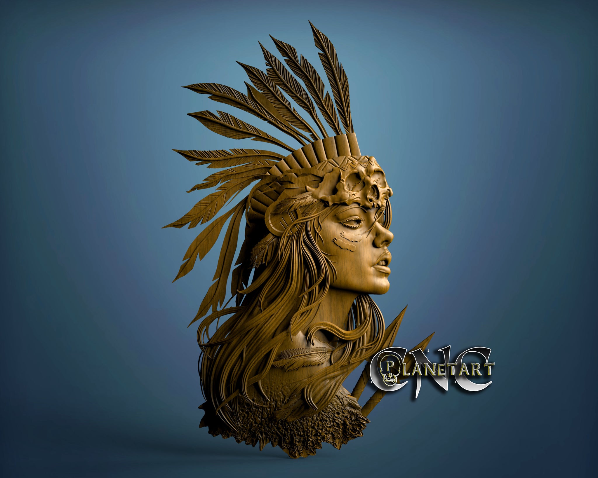 Indian Girl, 3D STL Model 10210 – Cnc Planet Art