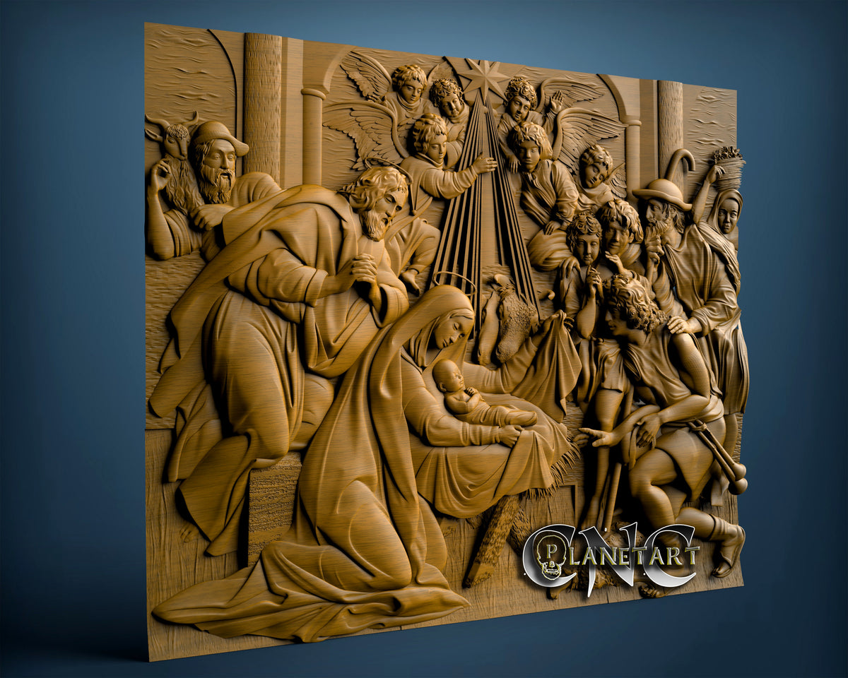 Birth of Jesus, 3D STL Model 4662 – Cnc Planet Art