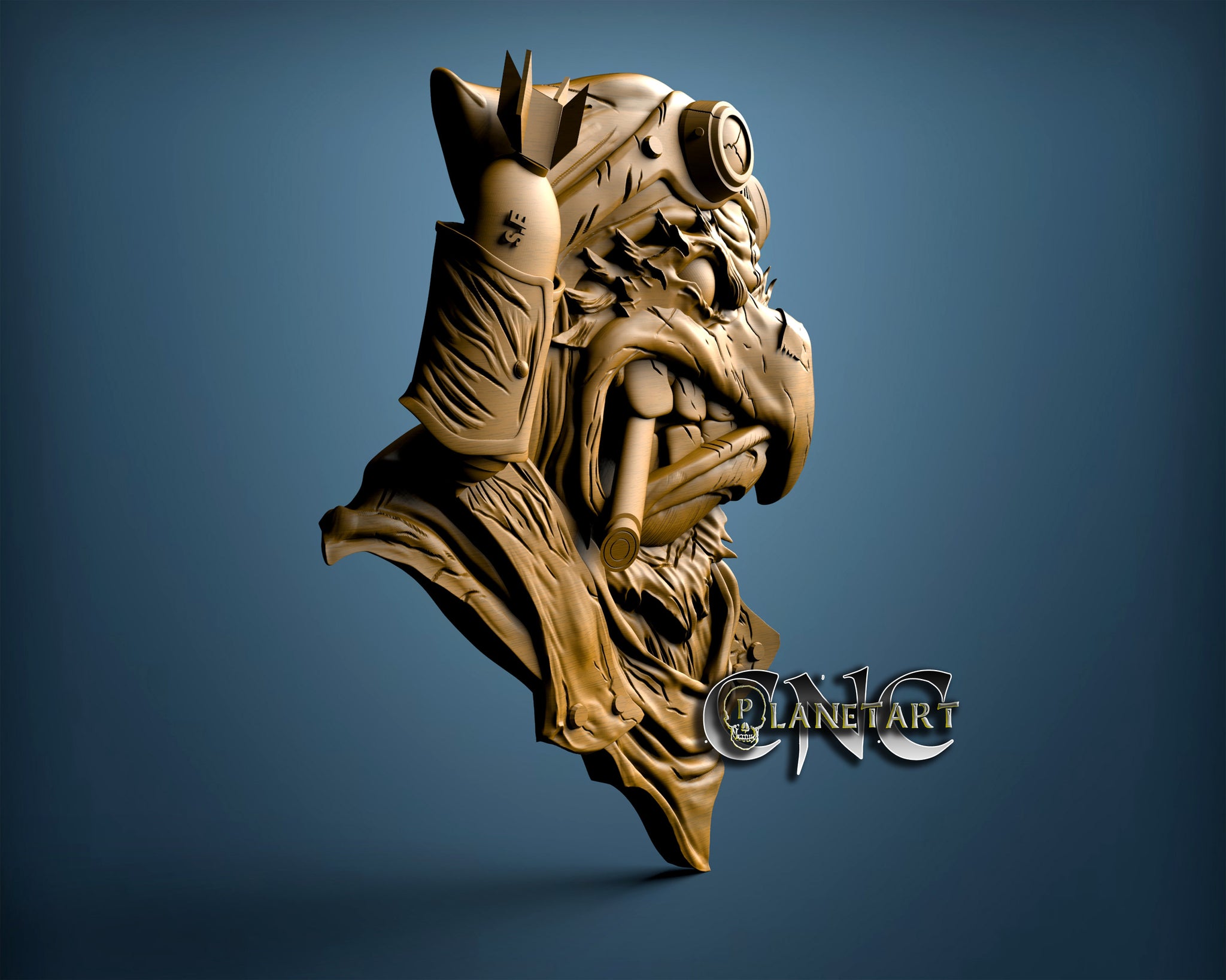 Eagle Pilot , 3D STL Model 10284 – Cnc Planet Art