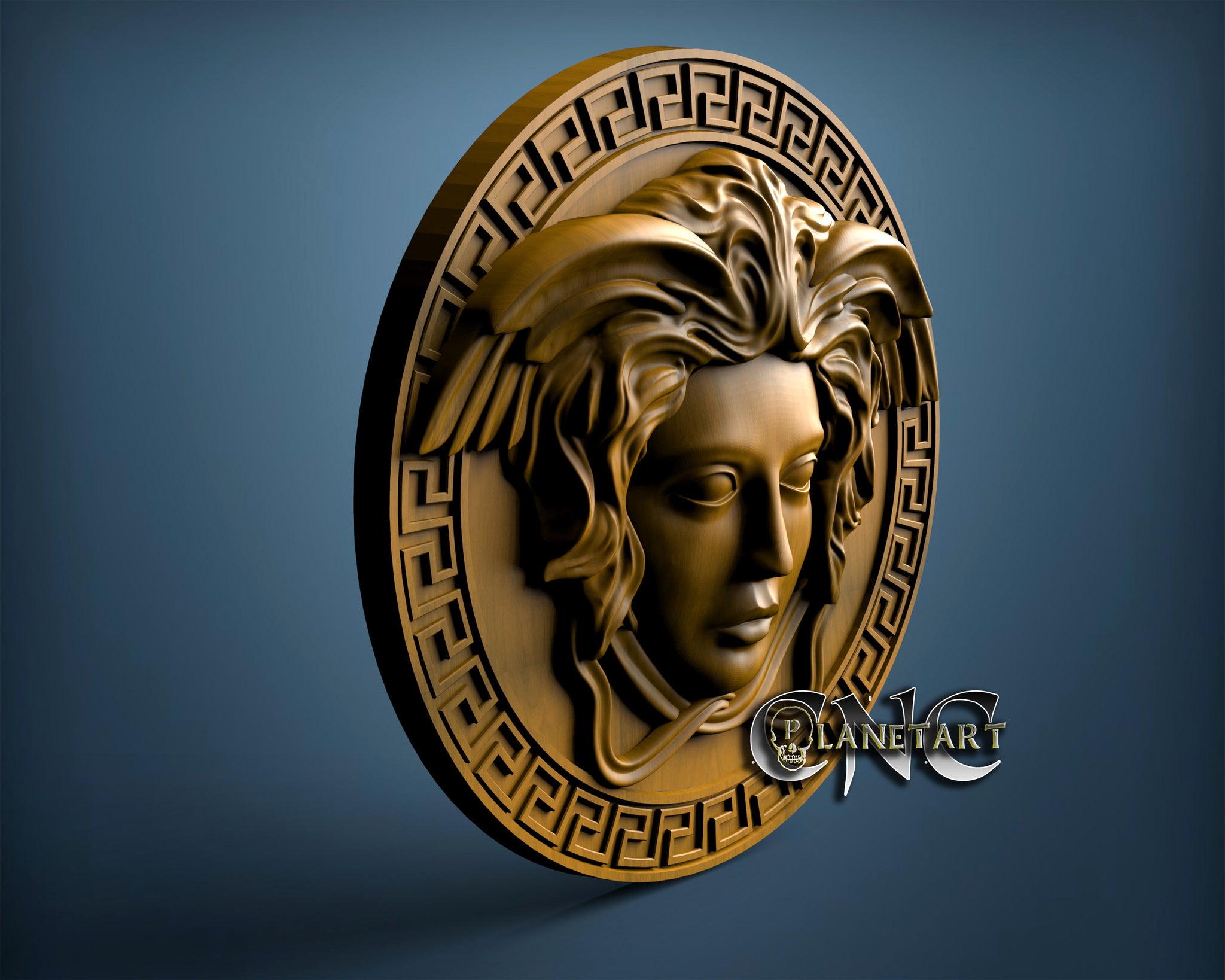 Medusa Versace, 3D STL Model 1540 – Cnc Planet Art