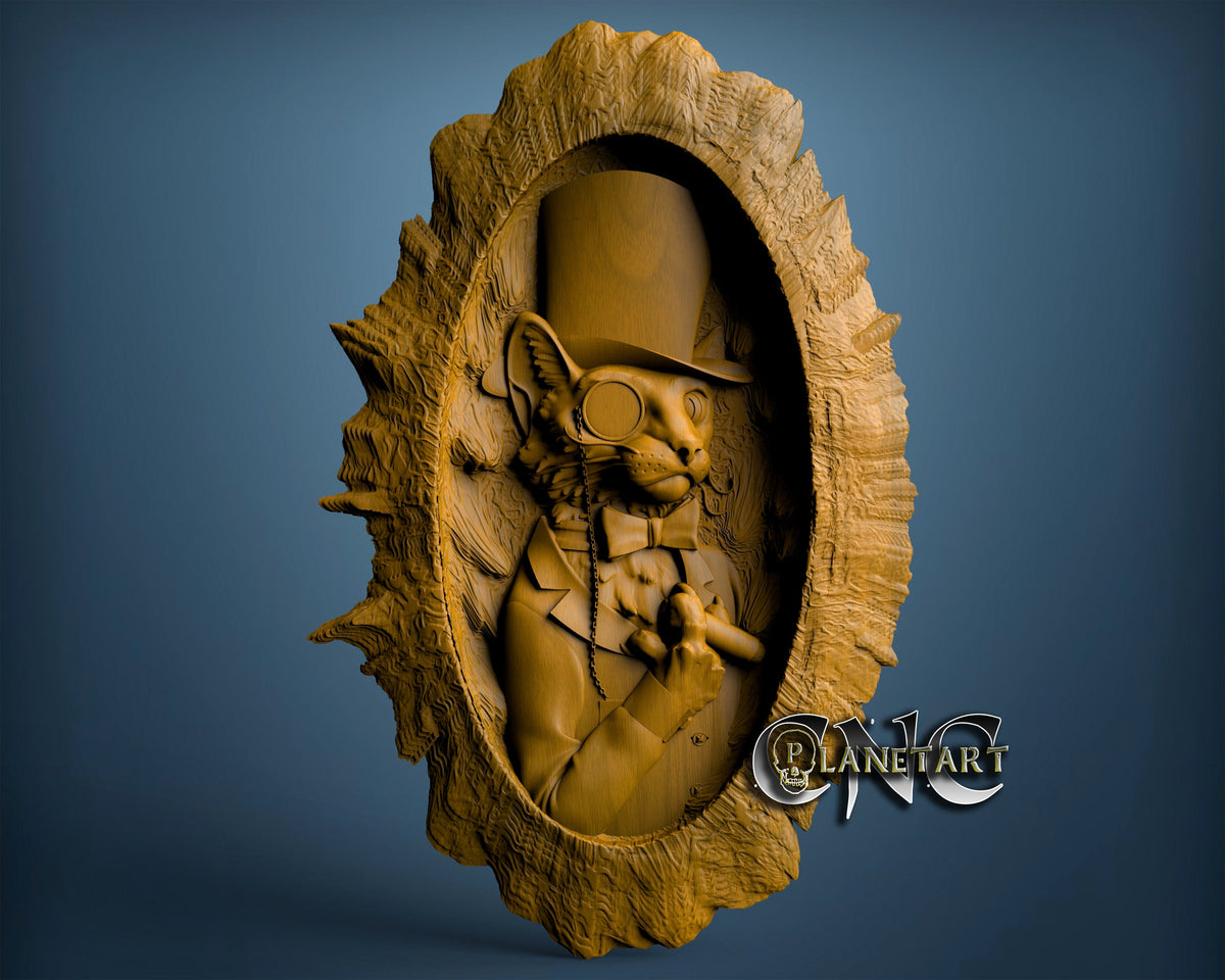 Cheshire Cat, 3D STL Model 6261 – Cnc Planet Art