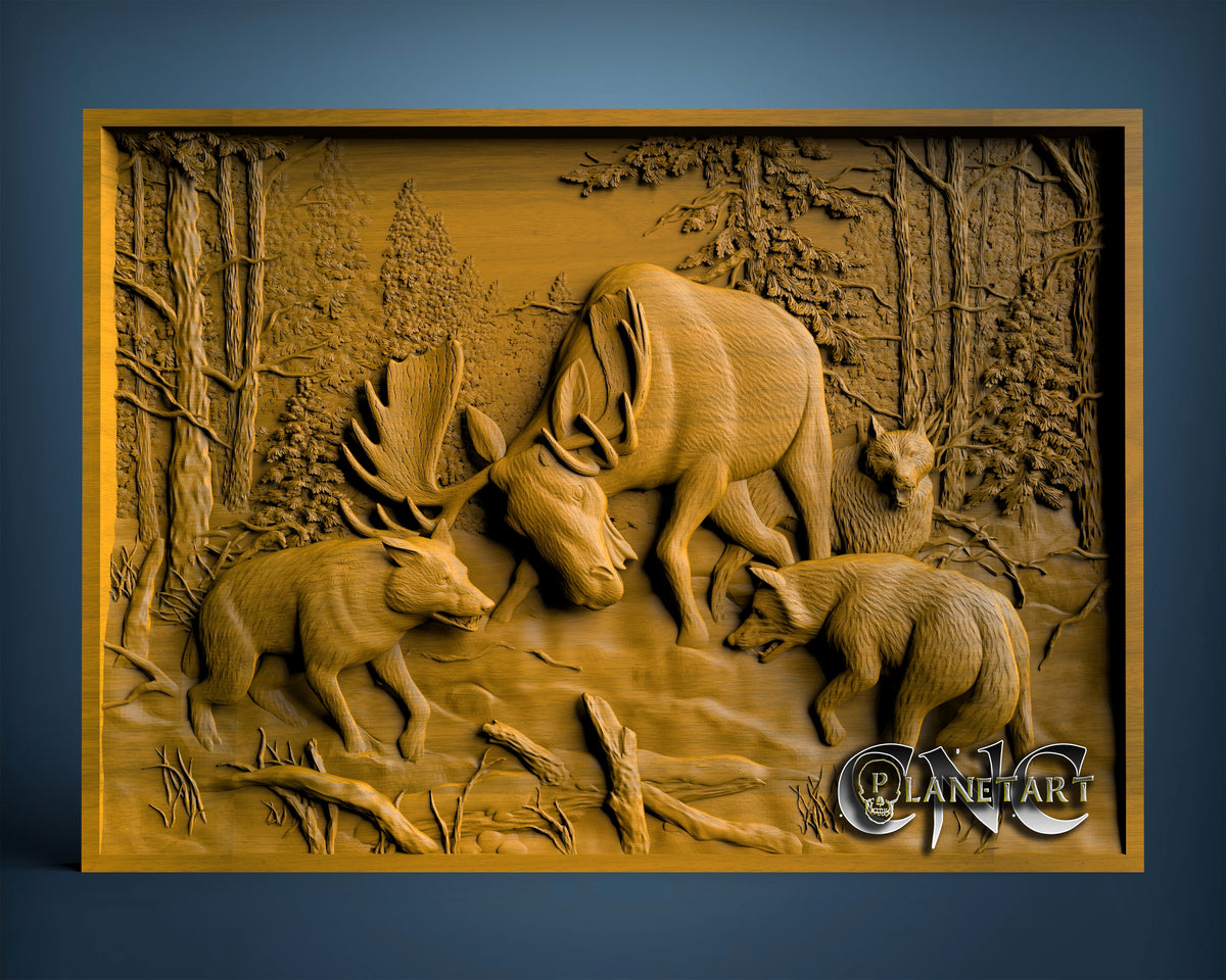 Raindeer, 3D STL Model 1160 – Cnc Planet Art