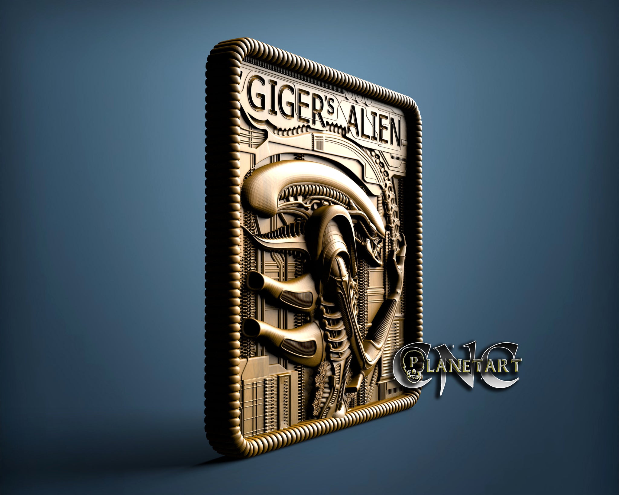 Gigers Alien, 3D STL Model 6271 – Cnc Planet Art